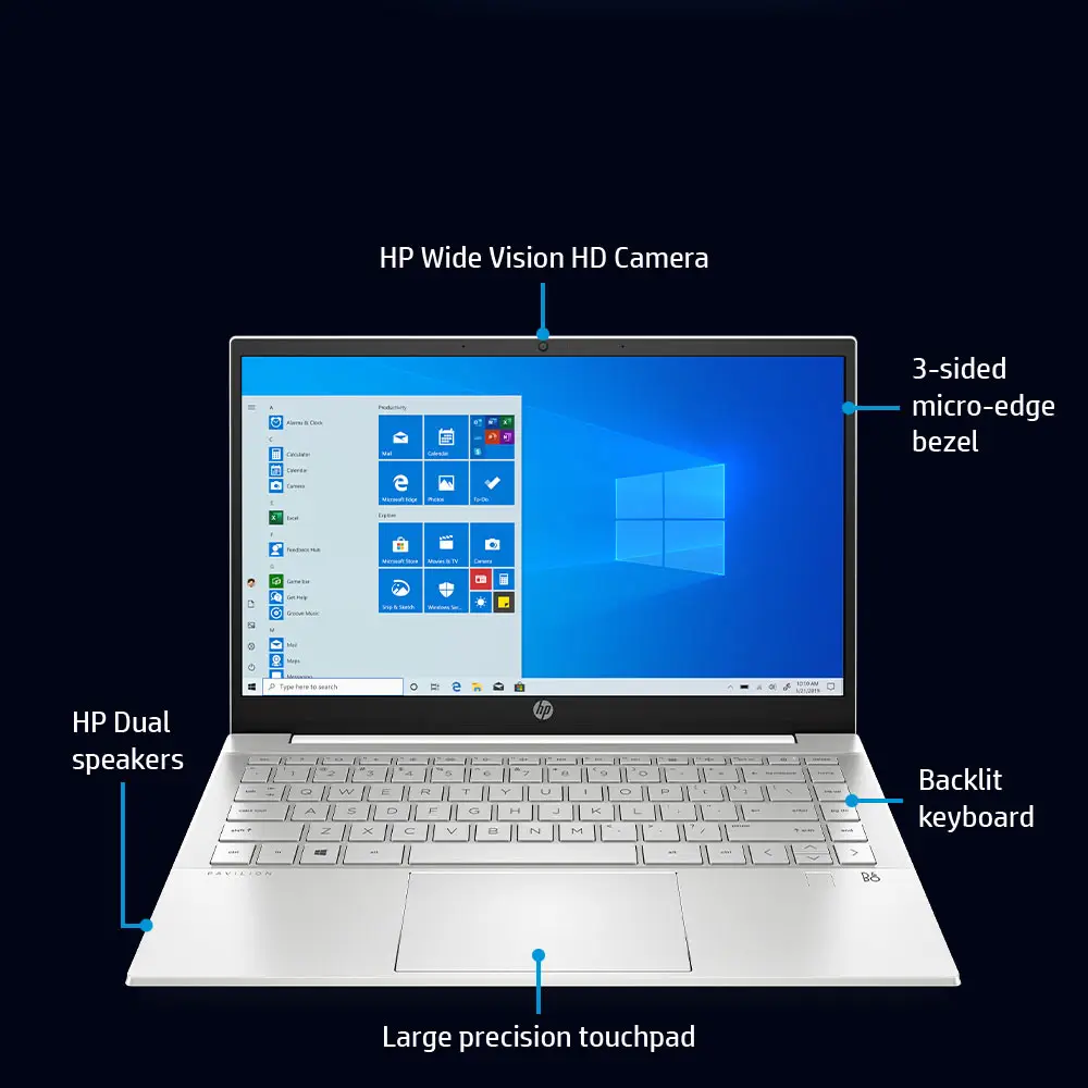 HP Pavilion Intel Core i5 11th Gen Windows 10 Home Laptop